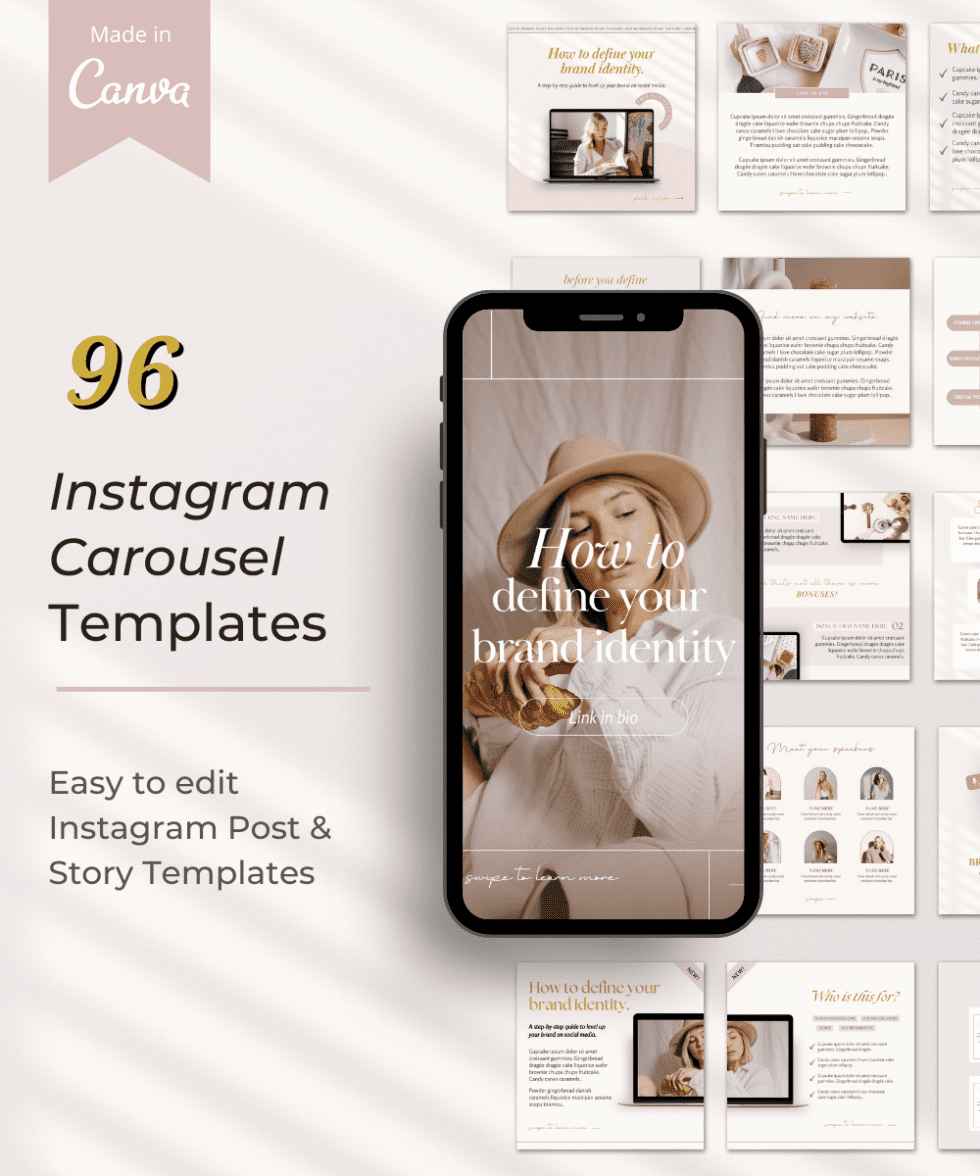 Instagram Carousel Canva Templates Freebie - The Charming Chic