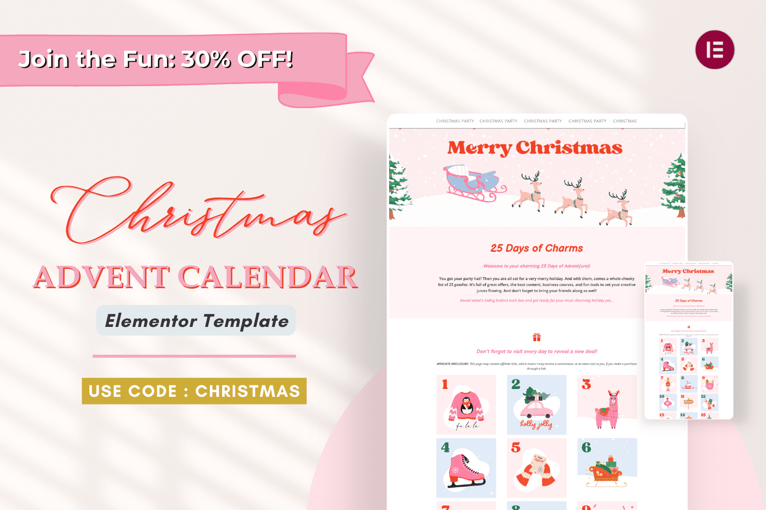 Christmas Elementor Tripwire - The Charming Chic